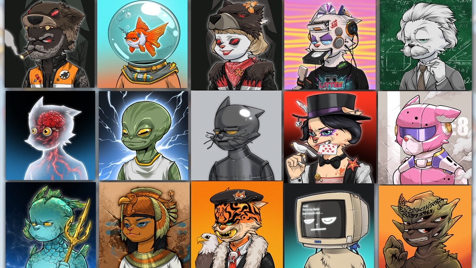 ออกแบบภาพตัวละครแบบ PFP สำหรับ Generated NFT Project