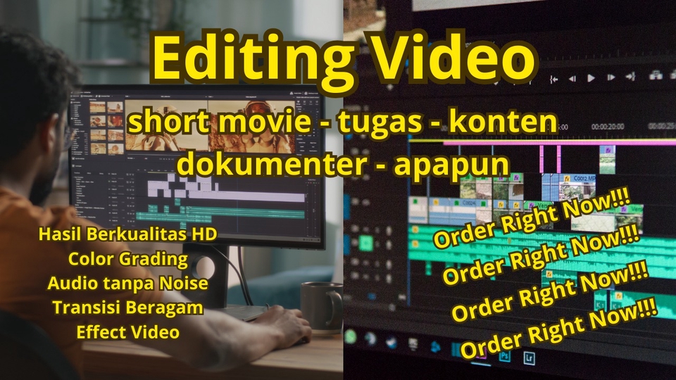 Editing Video Apapun (Konten, Tugas, Cinematic, Short Movie, Dokumenter ...