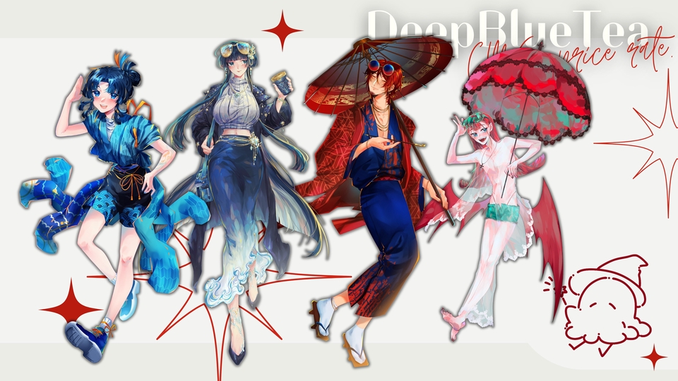 รับวาดภาพ - Character Design/illustration/Concept art/Splash Art/Vtuber ...