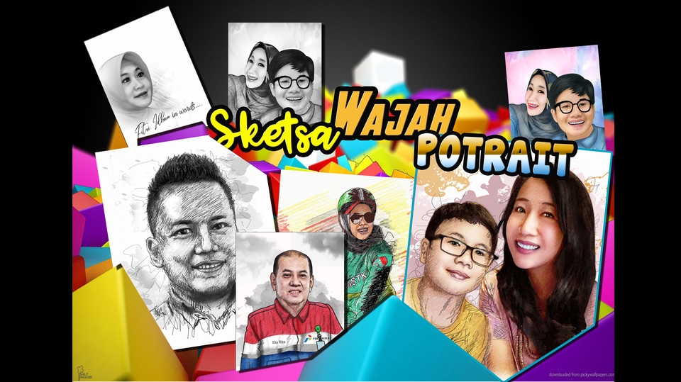 Sketsa Potrait Wajah dan Full Body Dari Foto Kamu