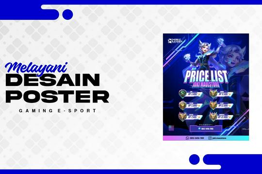 Melayani Desain Poster Mobile Legend - Poster Price list Joki