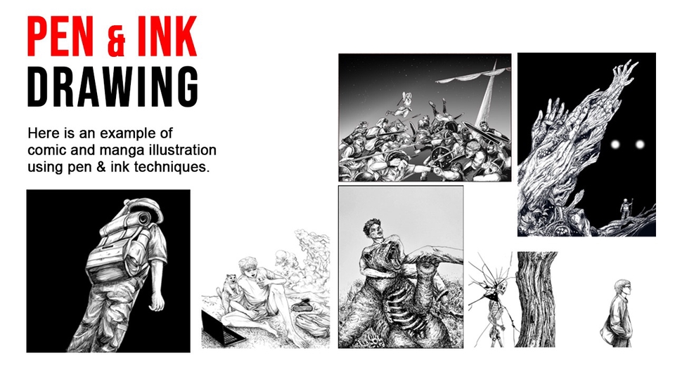 Desain Ilustrasi dan Gambar : Line Art, Pen&ink drawing, Desain Kaos ...