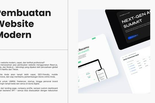 Jasa Pembuatan Website Modern: React.js, Next.js, Node.js