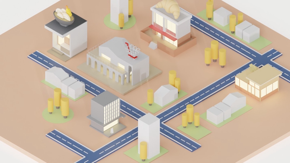 2D 3D Map design แผนที่ 2มิติ และ3 มิติ เรียบง่าย แต่สะดุดตา