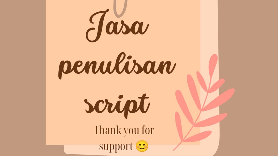 Jasa penulisan scrip