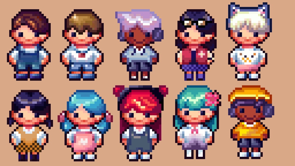 Pixel Art : ออกแบบตัวการ์ตูนน่ารัก SD, Chibi, Anime