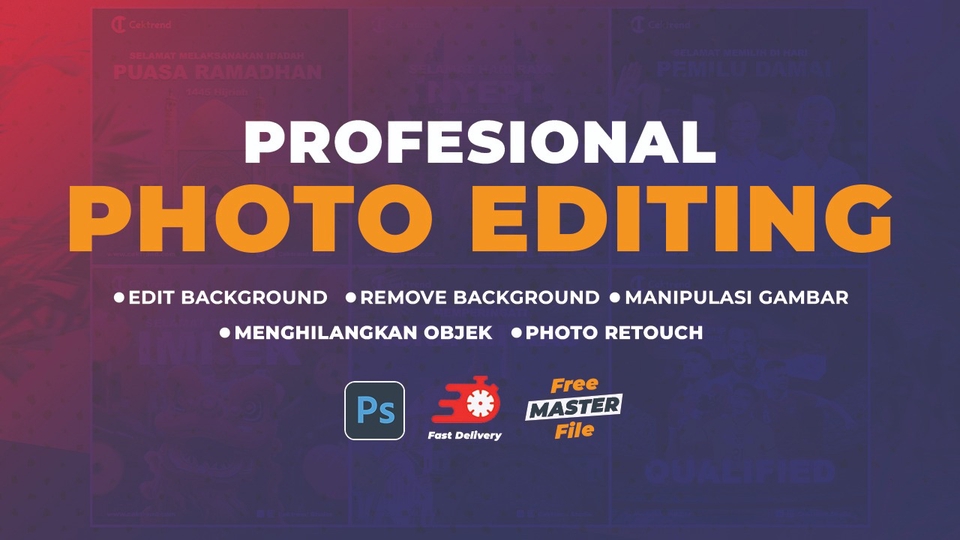 Edit Foto, Retouch, Remove Objek/ Manipulasi Foto pengerjaan super cepat