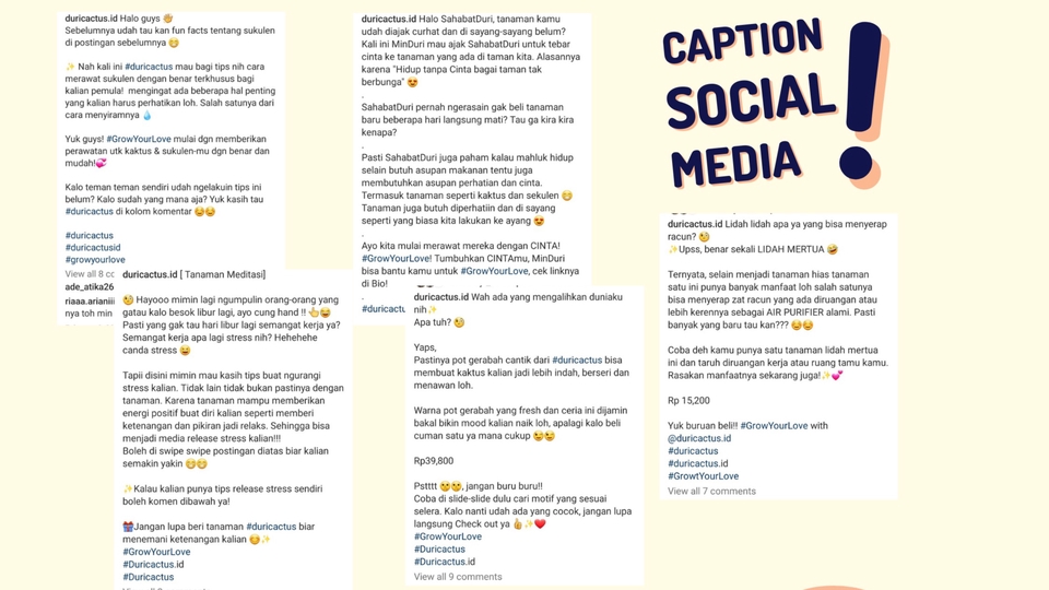 Caption Social Media