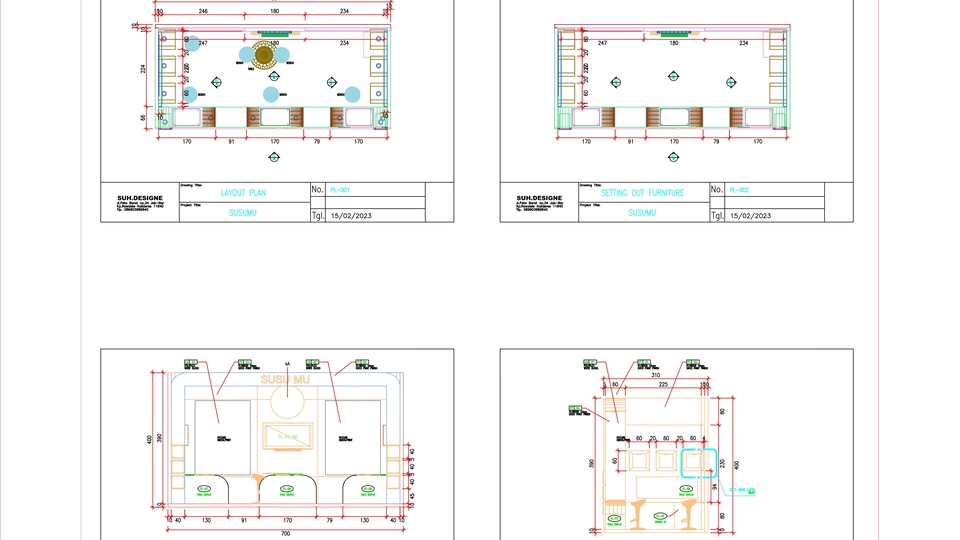 BUAT GAMBAR KERJA 2D CAD INTERIOR