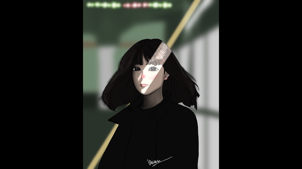 Ilustrasi Portrait (DIGITAL HAND DRAWING)
