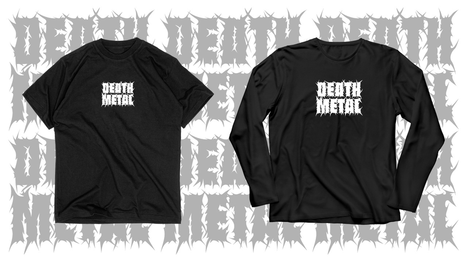 Desain baju typography metal