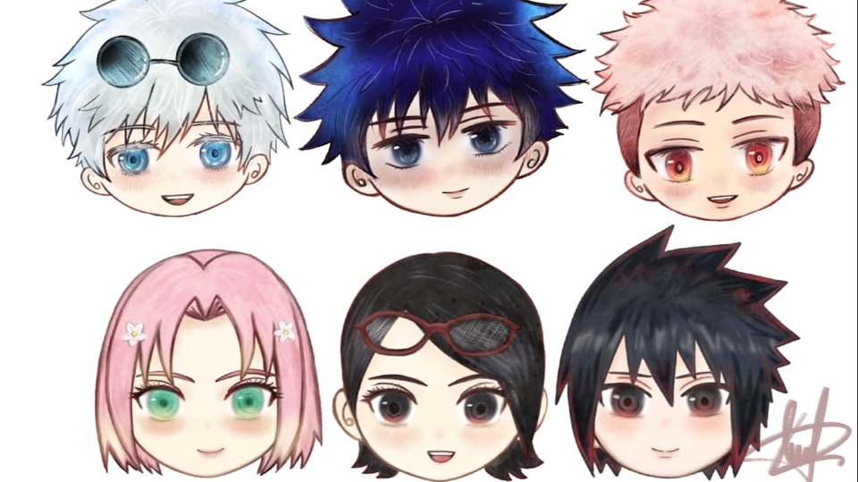 Draw chibi character finish 1 day