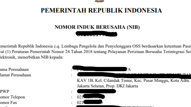 Pembuatan Izin NIB OSS