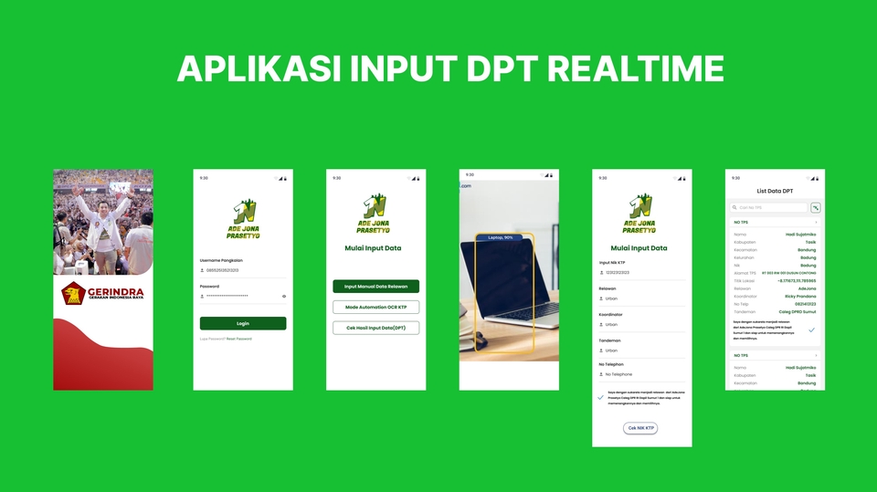 Aplikasi Input Data DPT untuk Caleg Realtime
