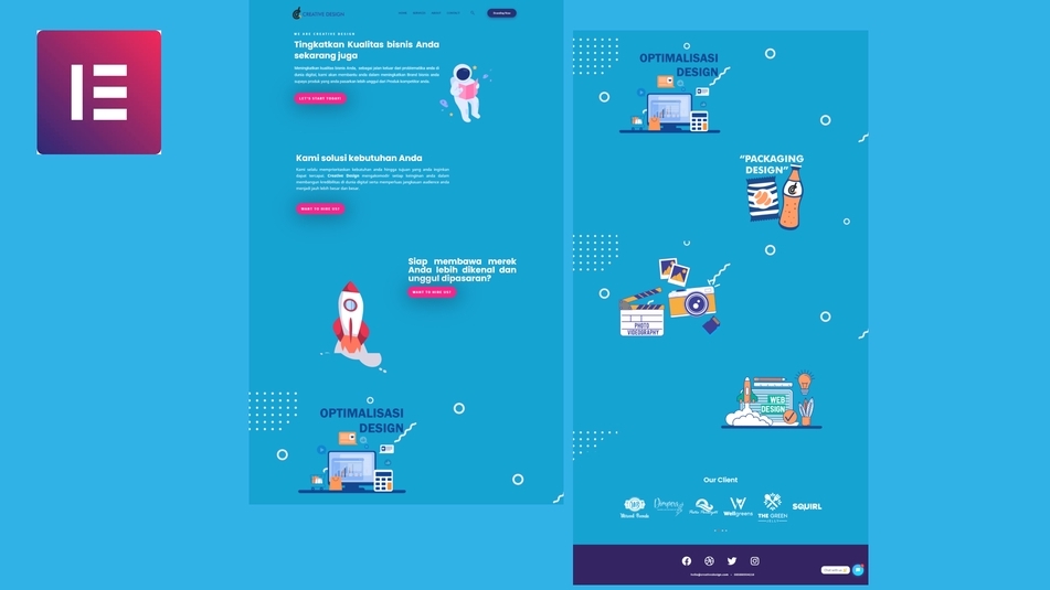 Elementor Landing Page Design, Web Company Profile, Buat Website ...