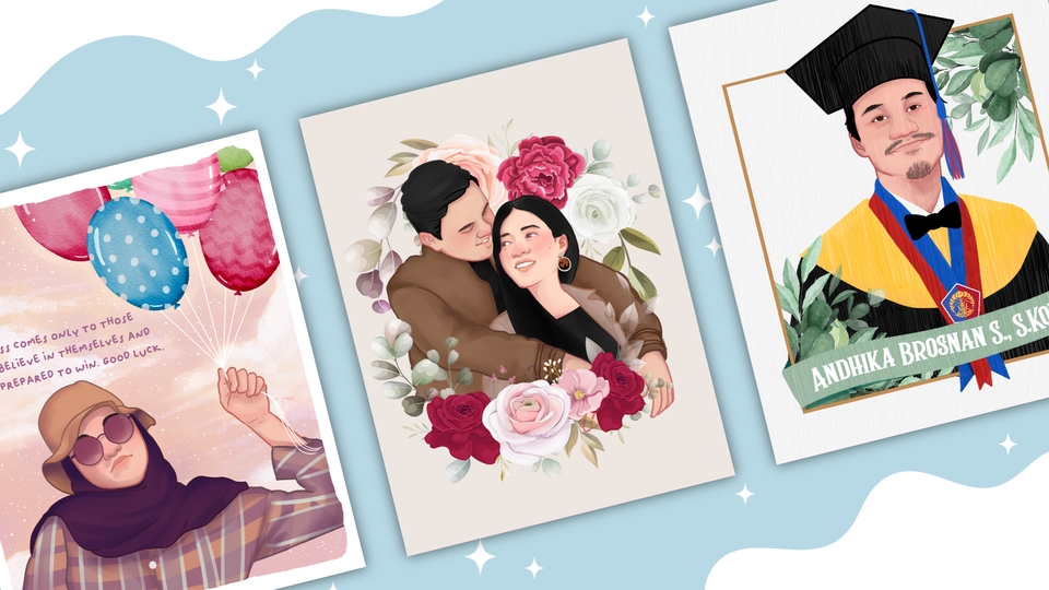 Digital Painting Portrait - Kado Unik