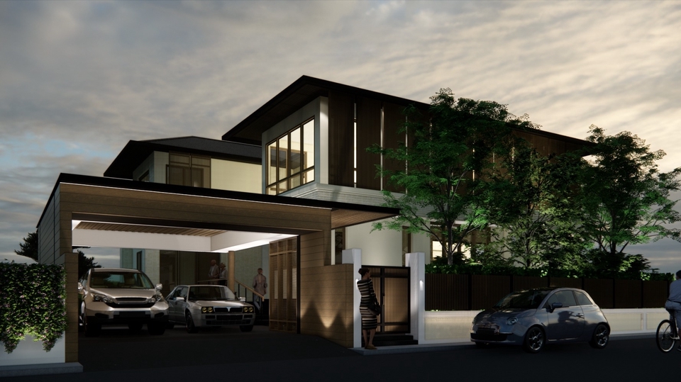 3D Perspective Exterior work (Sketchup + Enscape + Photoshop)