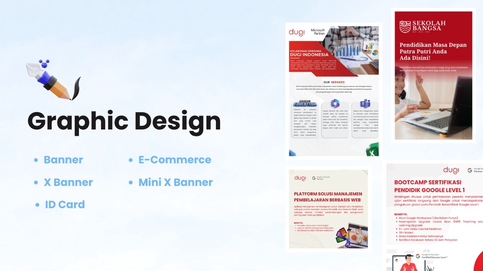 Jasa pembuatan desain Banner, X Banner, Mini X Banner, E Catalogue ...