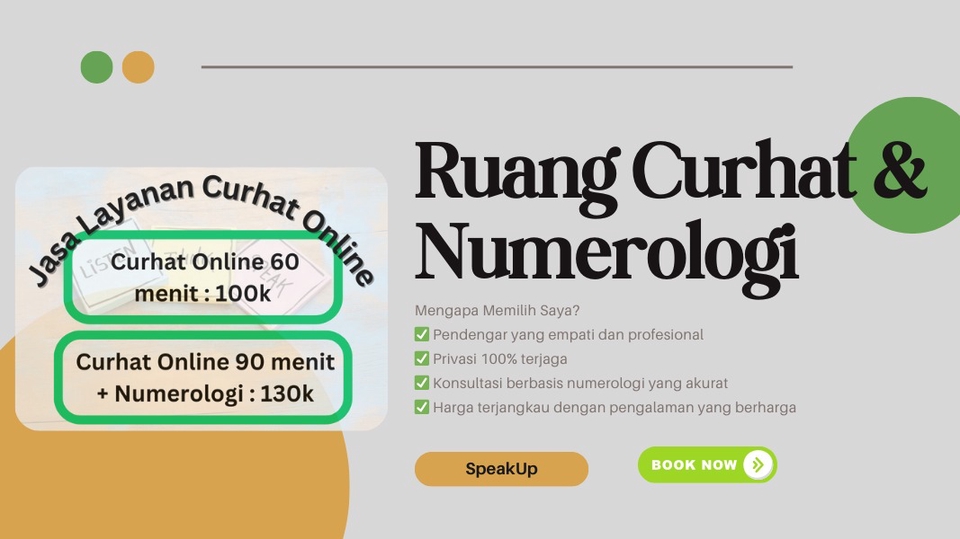 Ruang Curhat & Numerologi #TemanMendengar#PemanduJiwa