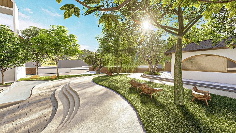 3D Perspective Rendering Landscape Design