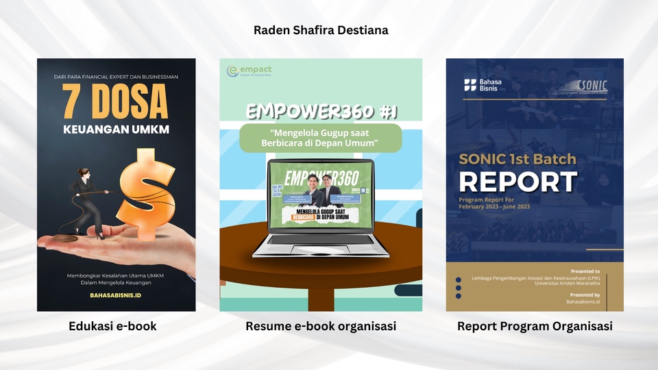 Pembuatan e-book (hasil dalam bentuk pdf)
