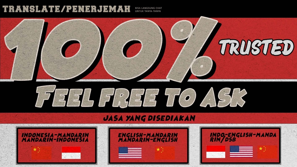 Translate Mandarin - Indonesia / Indonesia - mandarin (中文-印尼，印尼-中文）