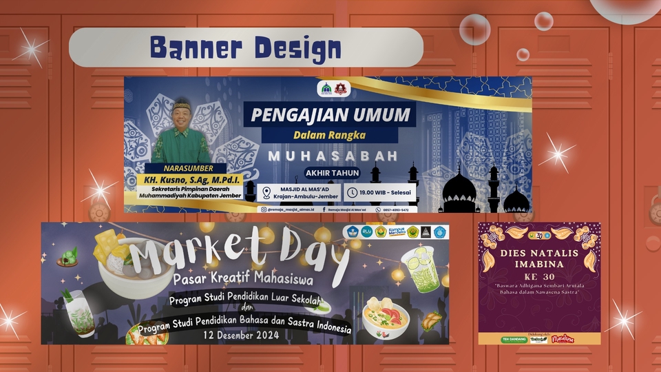 Desain Banner Kegiatan dengan Gaya Modern, Kreatif, dan Unik Sesuai Request