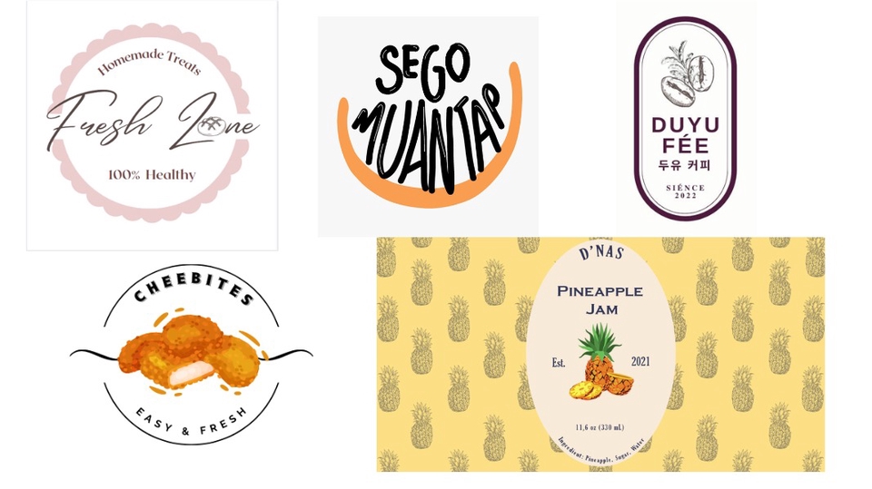 Custom logo sesuai referensi, keinginan, dan produk