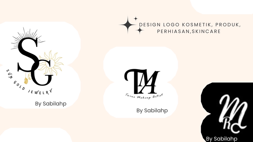 Desain logo kosmetik, skincare, dan produk lainnya