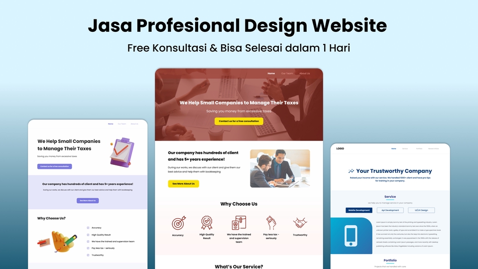JASA DESIGN WEBSITE & FREE KONSULTASI