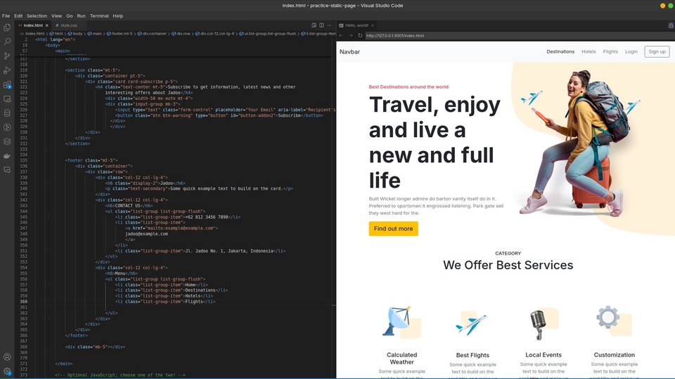 Kursus/Les Private Website development/programming dari dasar