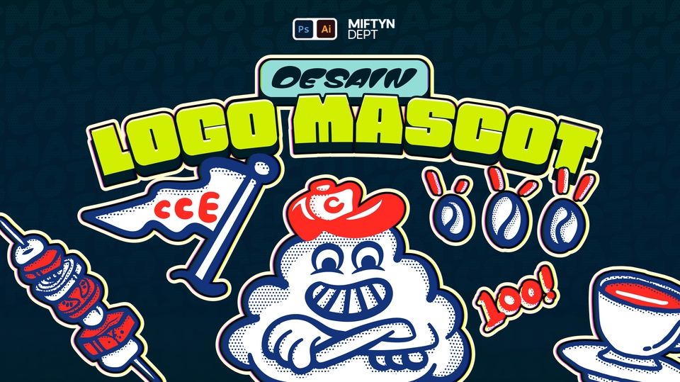 Desain Branding Logo Maskot