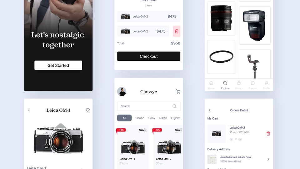 Clean dan Modern UI/UX Design Untuk iOS/Android