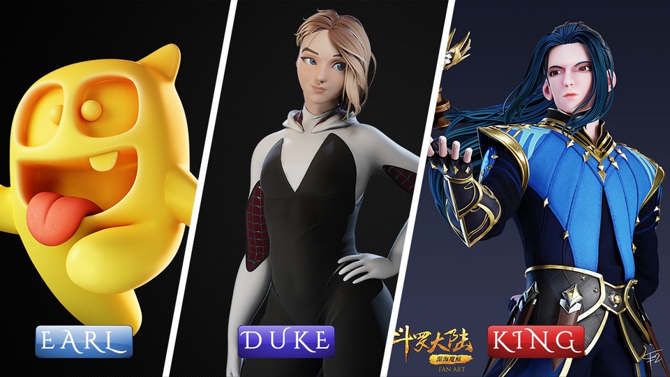 Pembuatan 3D Character untuk Animasi, Maskot, Game, NFT, dan lainnya.