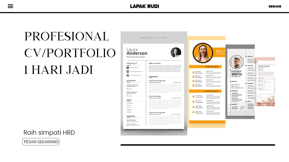 CV/RESUME PROFESIONAL-1 HARI JADI
