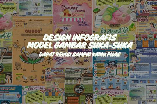 desain infografis yang menarik dengan gaya yang apik