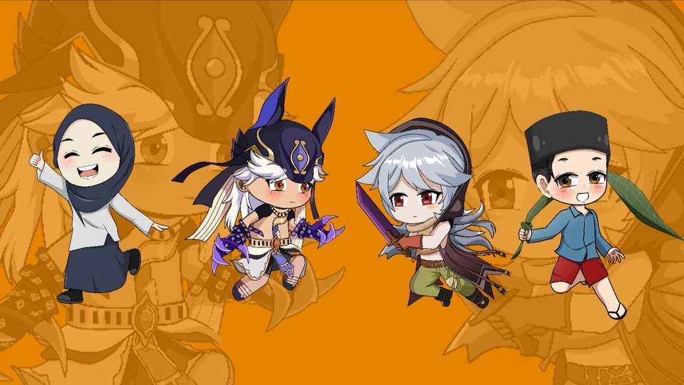 Karakter lucu Chibi Art