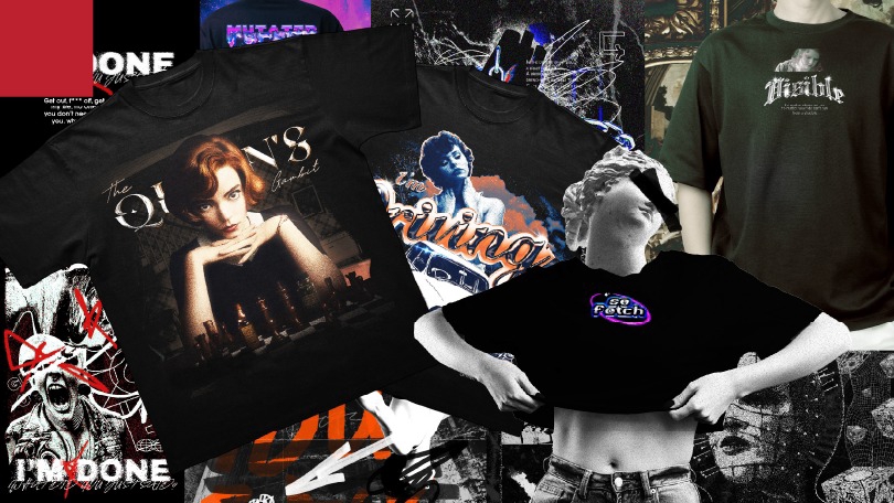 ออกแบบลายเสื้อแนว Bootleg Tees, Vintage, Grunge, Acid design