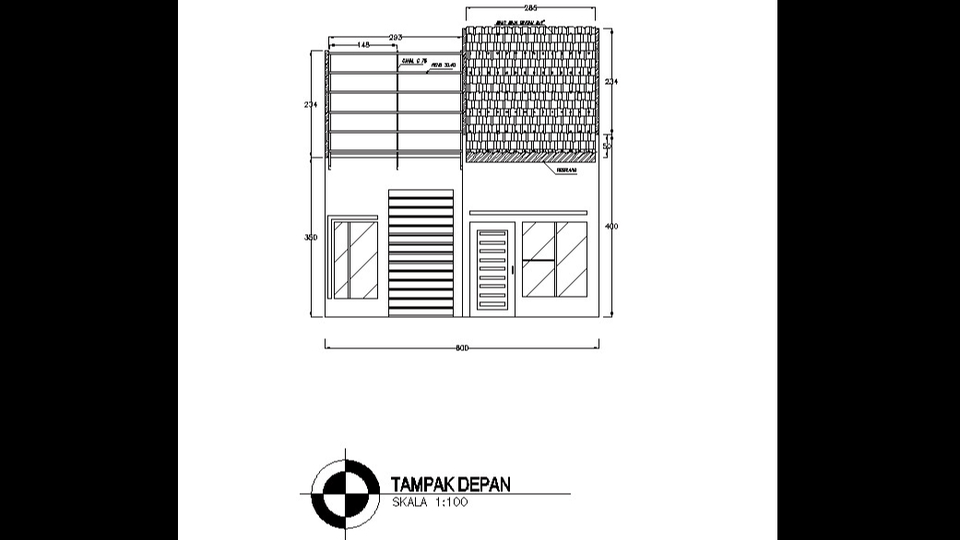 AUTOCAD - DENAH RENCANA ATAP RABUNG 1