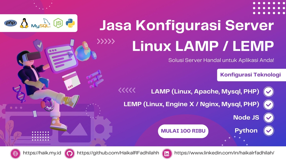 Jasa Konfigurasi Server Linux LAMP / LEMP (Linux,Apache / Nginx,Mysql,PHP)