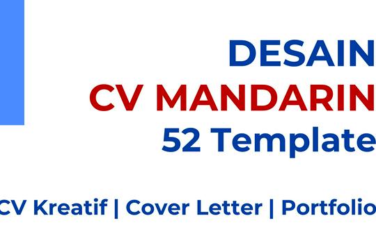 Desain CV Kreatif, Portfolio, Cover Letter dalam Bahasa Mandarin ...