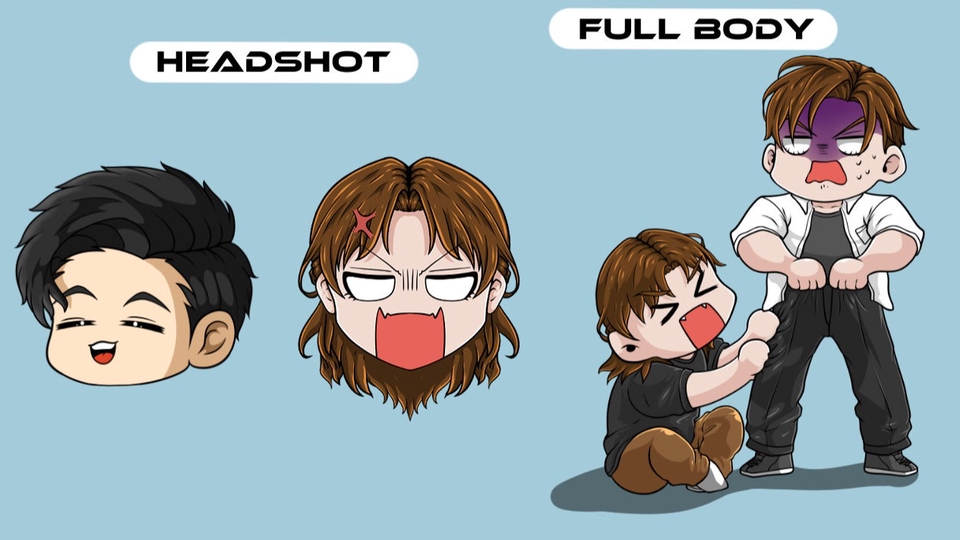 Ilustrasi Anime Chibi Cute Murah