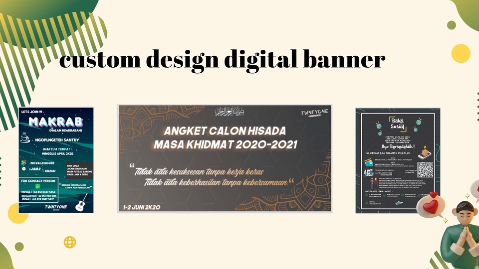 Saya akan membuatkan banner online dengan bagus