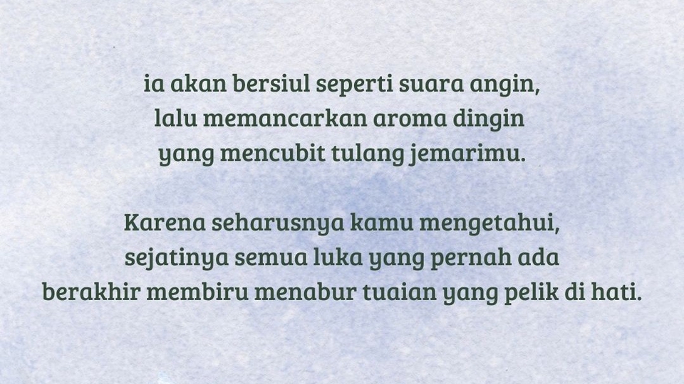 Membuat puisi atau prosa