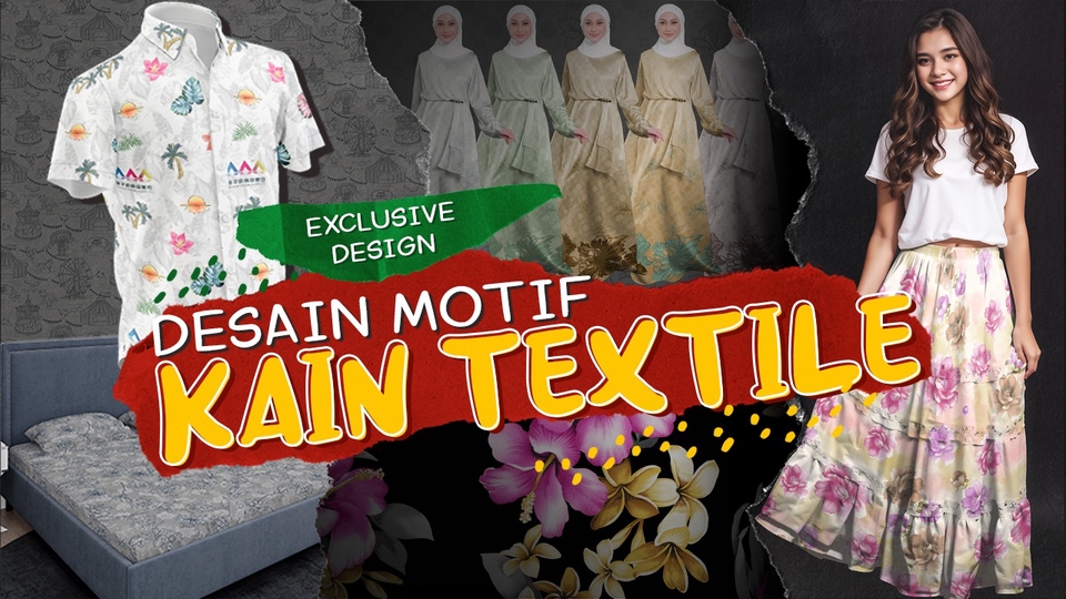 Desain Eksklusif untuk Motif Kain (Desain Tekstil)