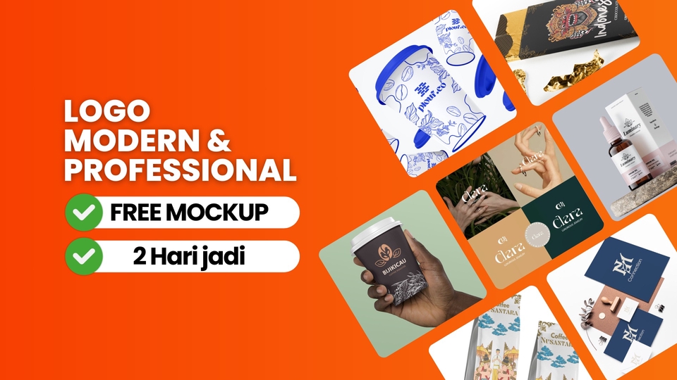Logo Branding Modern&Professional | 2 Hari Jadi | Revisi Sampai Puas!