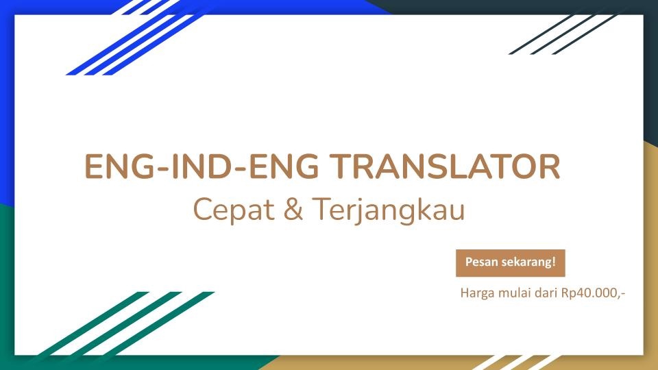 ENG-IND-ENG Translator
