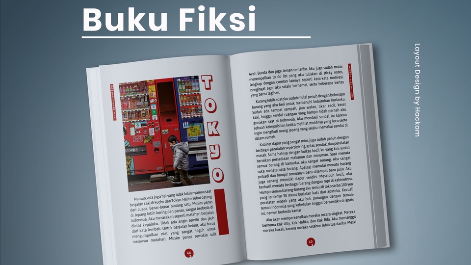 Format dan layout buku A5 fiksi novel, cerpen, motivasi, agama