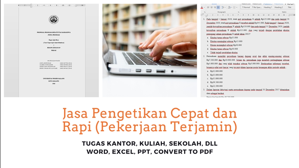 Jasa Pengetikan dan Edit dokumen cepat dan rapi
