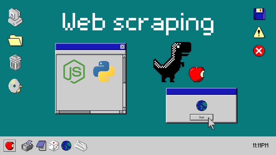 รับทำ Website Scraping ด้วย Node.js และ Python